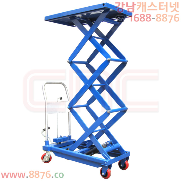 테이블리프트 이동식 족동 3단 100㎏용 (품번 C-396) - 강남캐스터넷 8876.kr